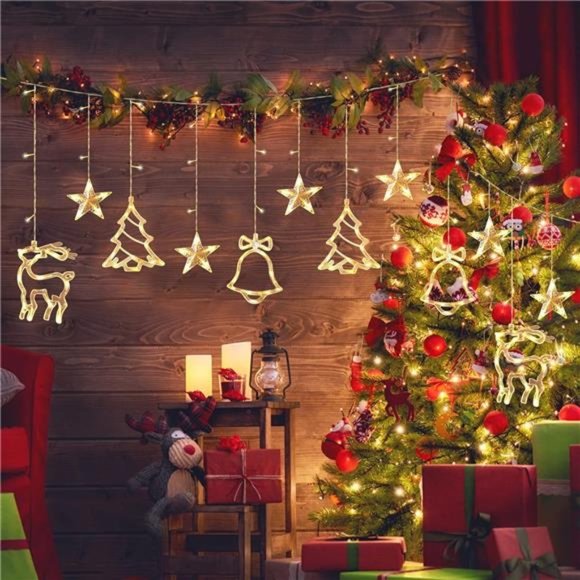 Holiday | 115ft Christmas Window Lights Decorations 8 Flashing Modes ...